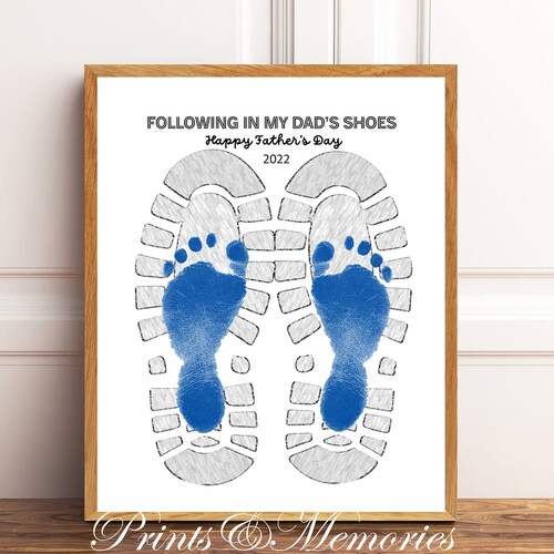 Handprint Footprint Art Craft Father's Day Gift for - Etsy