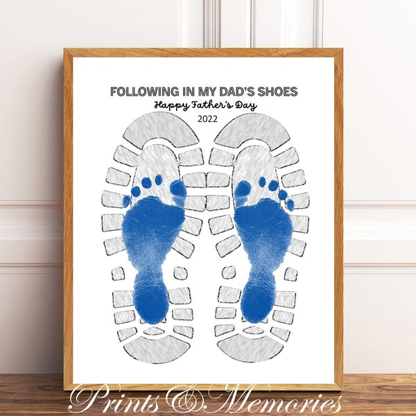 Happy Father's Day Footprint Craft Father's Day Gift From Kids ...