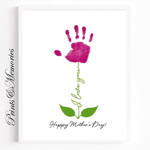 Flower Handprint Art, Mother's Day Craft, Handprint Art Keepsake ...