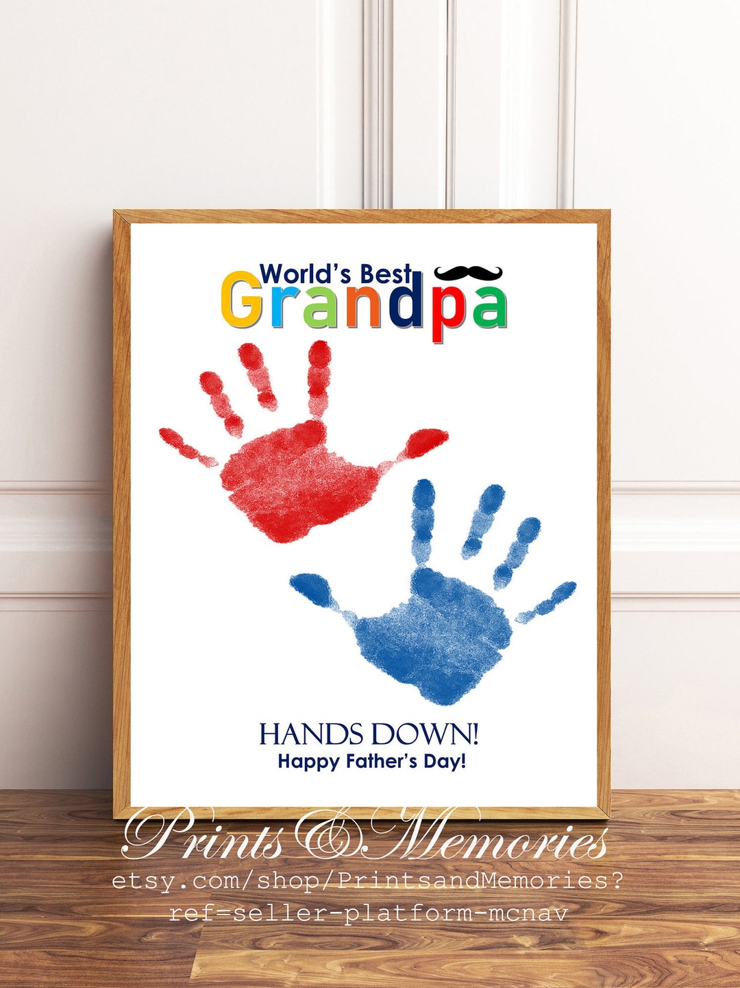 World's Best Grandpa/papa/poppie/pap Hands Down, Father's Day Craft Fo ...