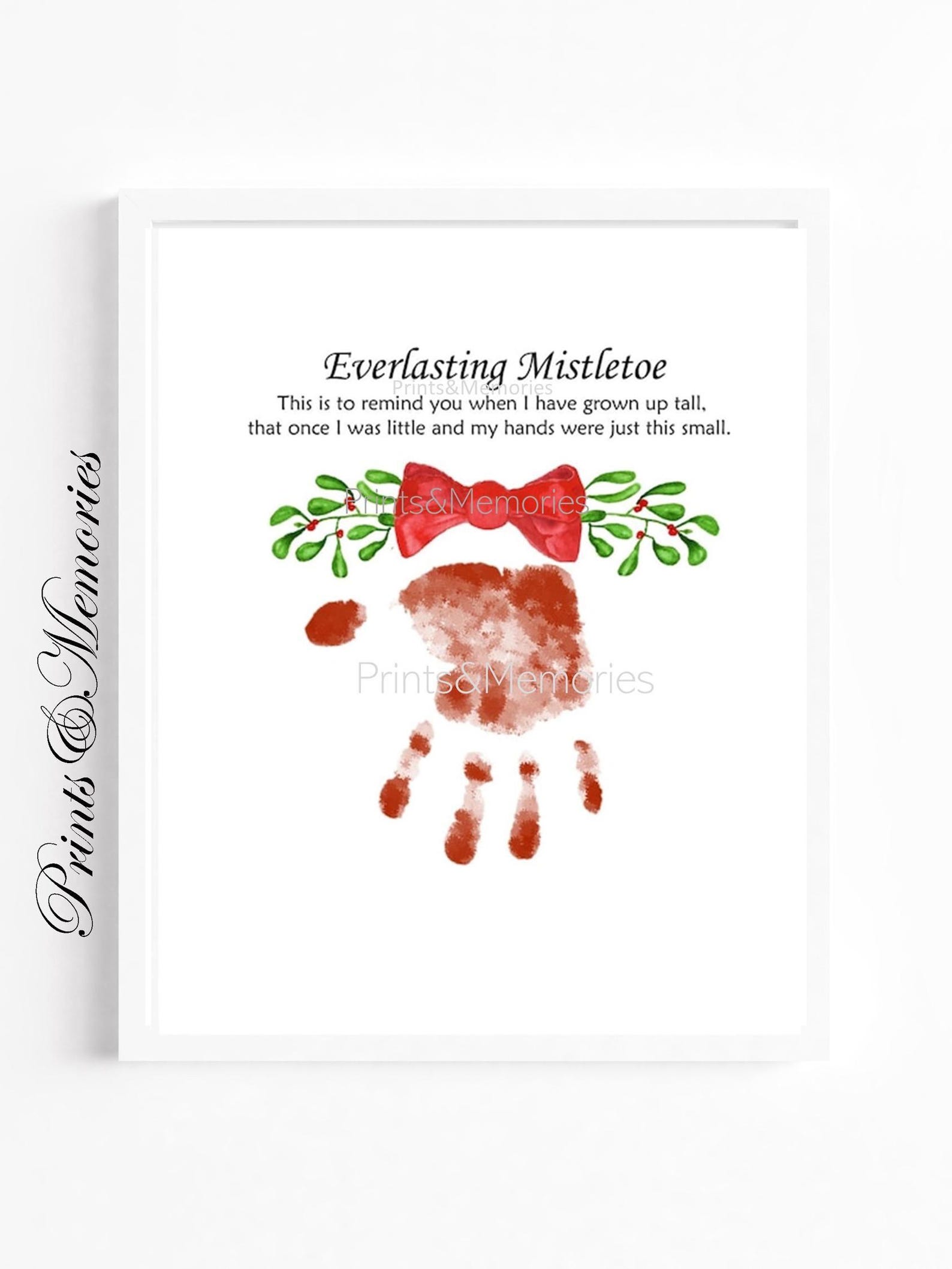 Mistletoe Handprint Poem Art: Christmas Keepsake (digital Download) - Etsy