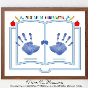 First Day of Kindergarten, Handprint Art, School Craft, First Day of ...
