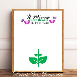 Digital File, If Grandmas/mimis Were Flowers, I'd Pick You Handprint ...