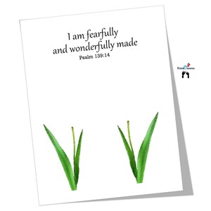 I Am Fearfully and Wonderfully Made, Psalm 139:14, Flower Handprints ...