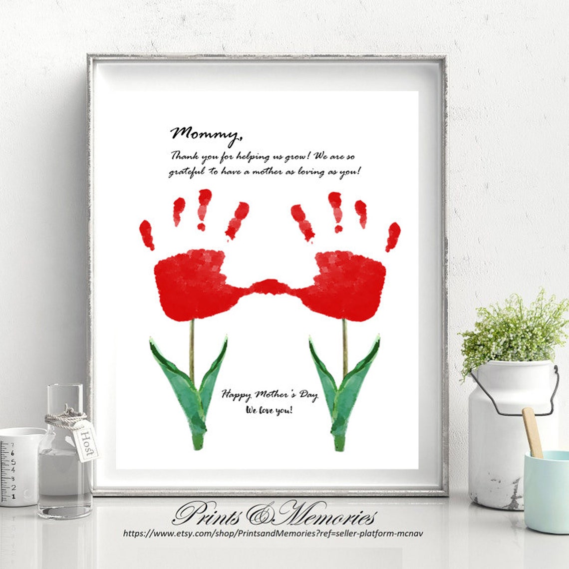 Mommy Thank You for Helping Me/us Grow Mother's Day - Etsy