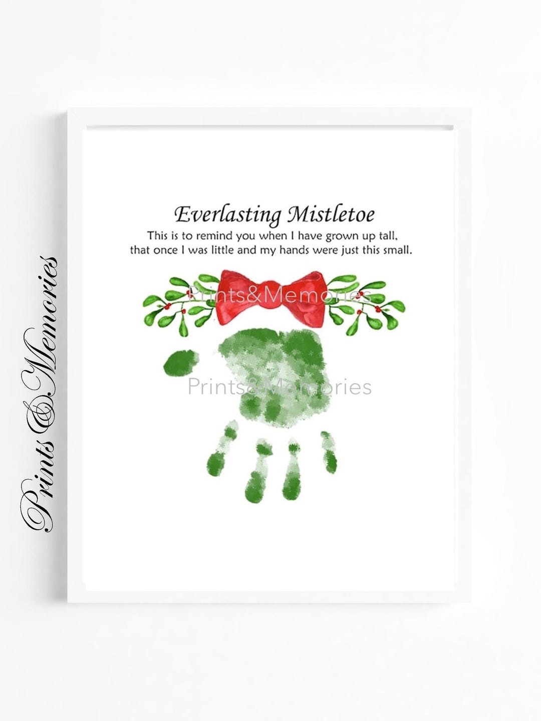Mistletoe Handprint Poem Art: Christmas Keepsake (digital Download) - Etsy