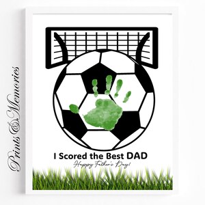 Soccer Dad Gift Handprint Art, Father's Day Craft for Kids, DIY ...