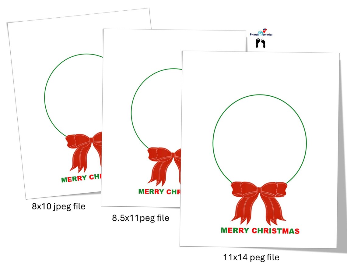 Christmas Handprint Wreath Keepsake: DIY Wall Art (digital File) - Etsy