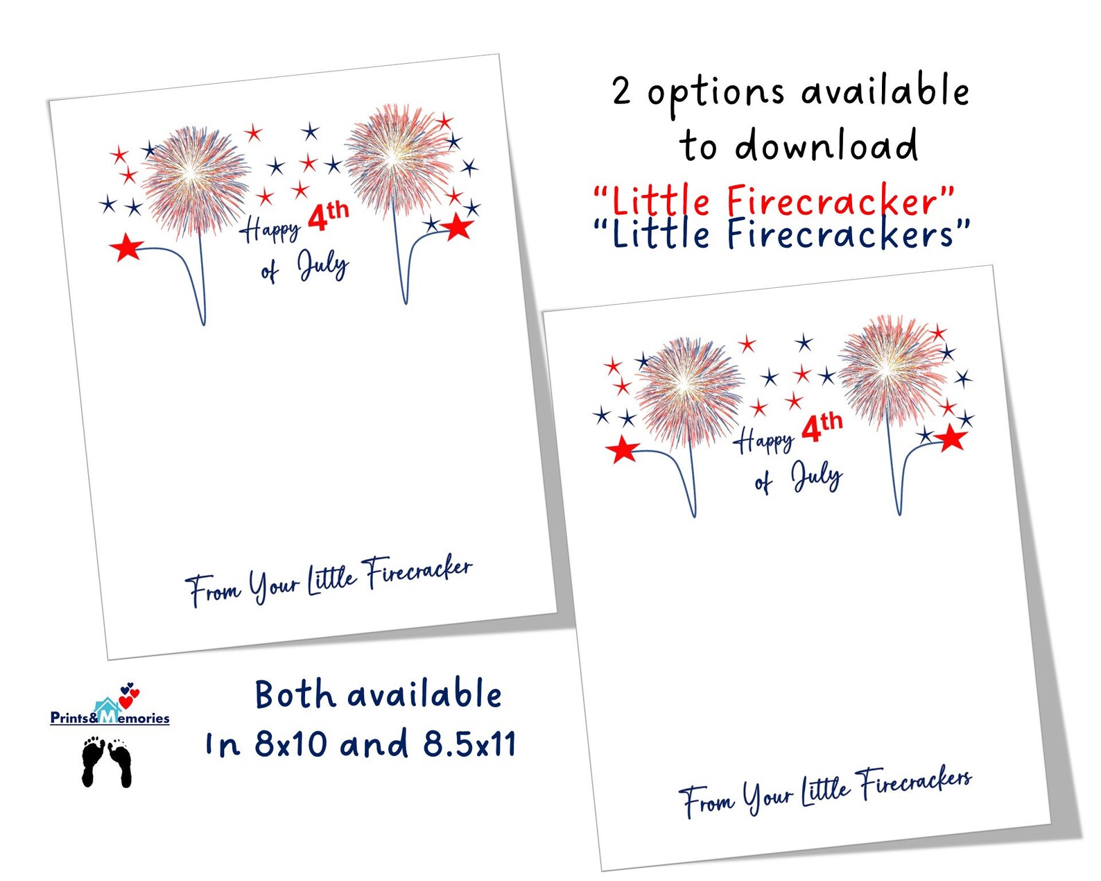 4th of July Craft for Kids, Handprint Art, Little Firecracker ...