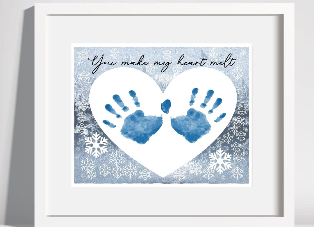 Winter Activity for Kids, Winter Handprint Art, Snowy Day Handprint ...