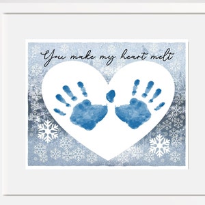 Winter Activity for Kids, Winter Handprint Art, Snowy Day Handprint ...