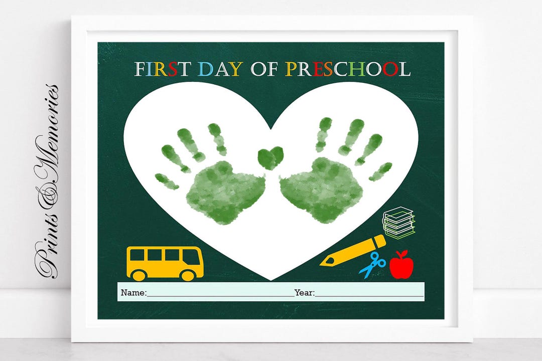 First Day of Preschool, Handprint Art, First Day of School, Handprint ...