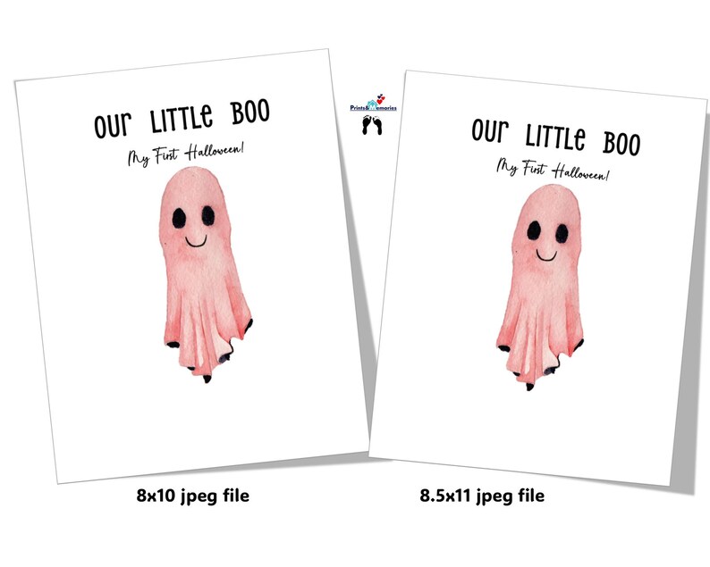 Halloween Footprint Art for Baby Girl, Our Little Boo Keepsake, My ...