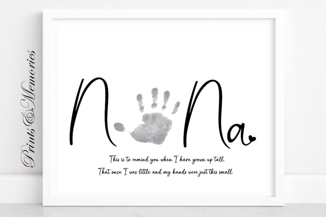Handprint Art Poem Gift for Nana (digital File) - Etsy