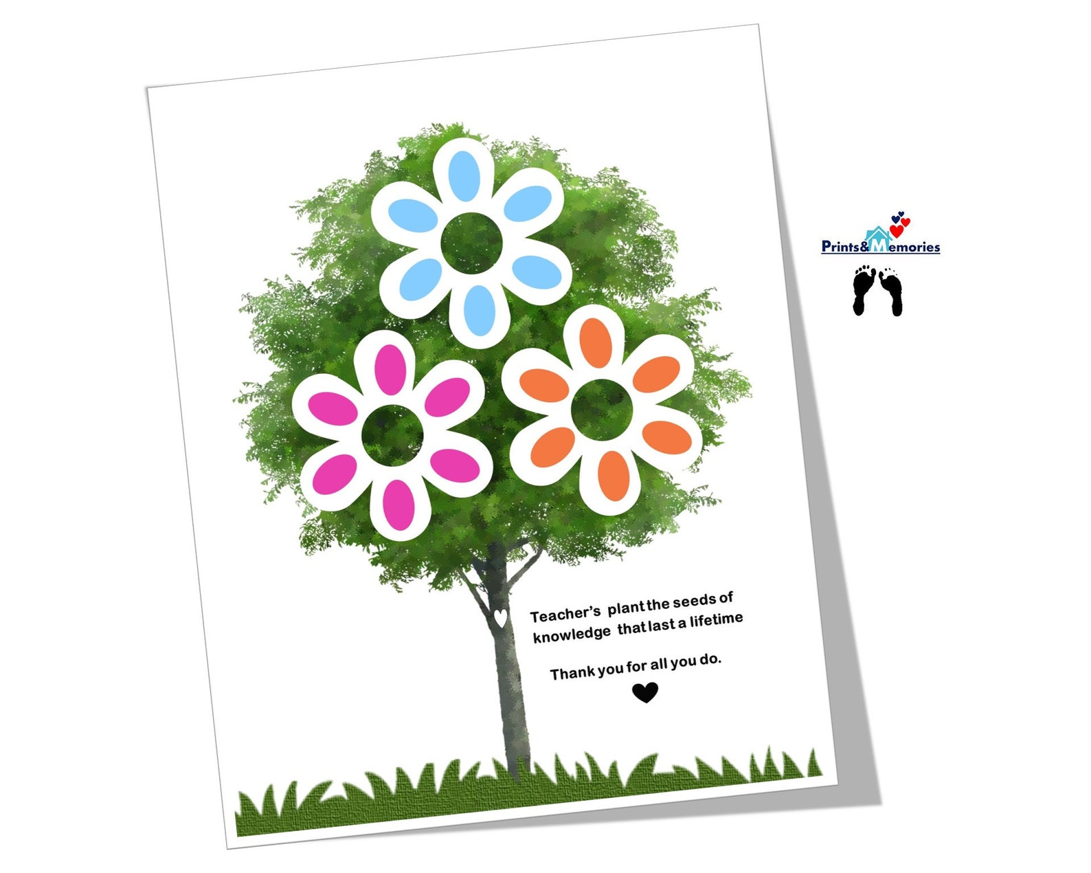 Tree Fingerprint Art Teacher's Appreciation/end of School | Etsy