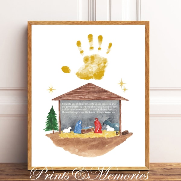 Nativity Handprint - Etsy