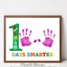 100 Days of School Handprint Art Keepsake, School Activity, Preschool ...