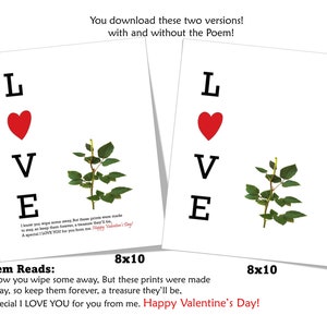 Valentine's Day Poem, Handprint Art, Roses, Love Printable, Valentine's ...