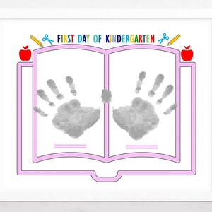 First Day of Kindergarten, Handprint Art, School Craft, First Day of ...