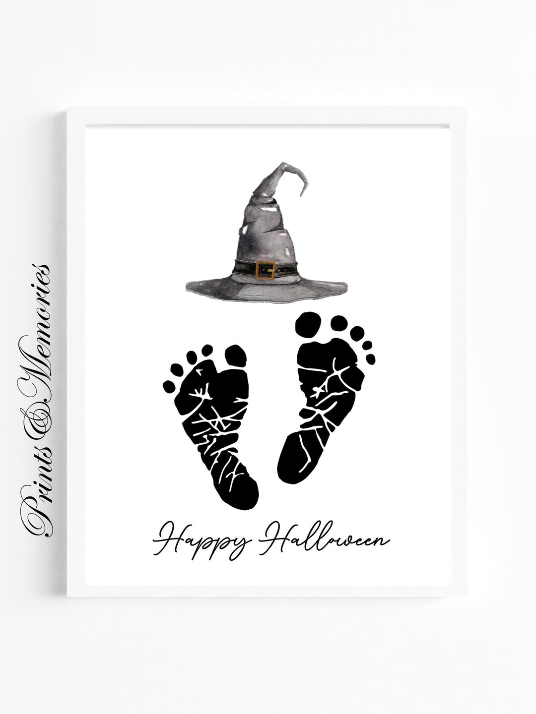 Halloween Footprint Craft, Witch Hat Footprint Art for Kids, Keepsake ...