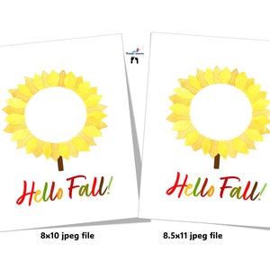 Hello Fall Sunflower Fingerprint Art, Fall Craft for Kids, DIY Art ...
