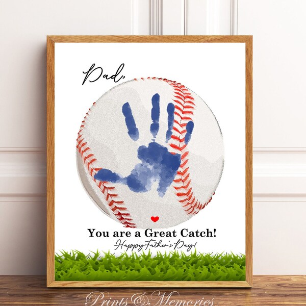 Baseball Handprint - Etsy