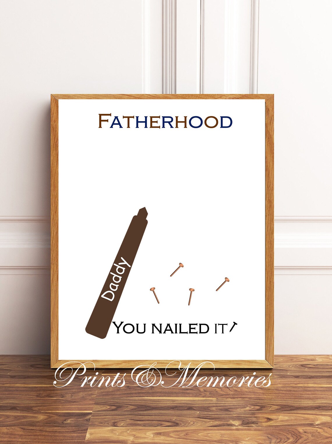 Digital Download Fatherhood You Nailed It Father's Day - Etsy