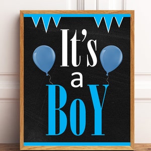 Printable Gender Reveal Announcement, Photo Prop, It's A Boy Sign ...