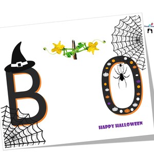 Boo Pumpkin Handprint, Halloween Craft, Baby Toddler Kid Craft, DIY - Etsy