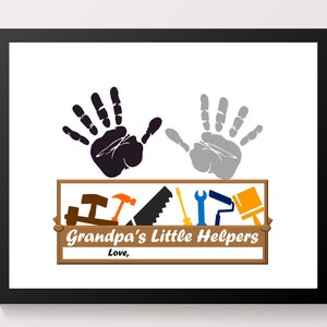 Grandpa/papa's Little Helpers Handprint Art, Tools Handprint Crafts ...