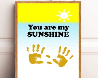 You Are My Sunshine Footprint - Etsy