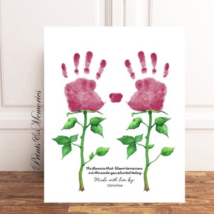 Flower Handprint Art, the Flowers That Bloom Tomorrow Qoute, Birthday ...