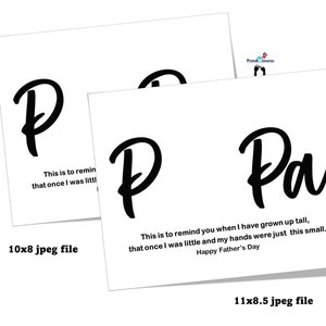 Papa Handprint Art Poem, Father's Day Craft for Baby Toddler Kid, Gift ...