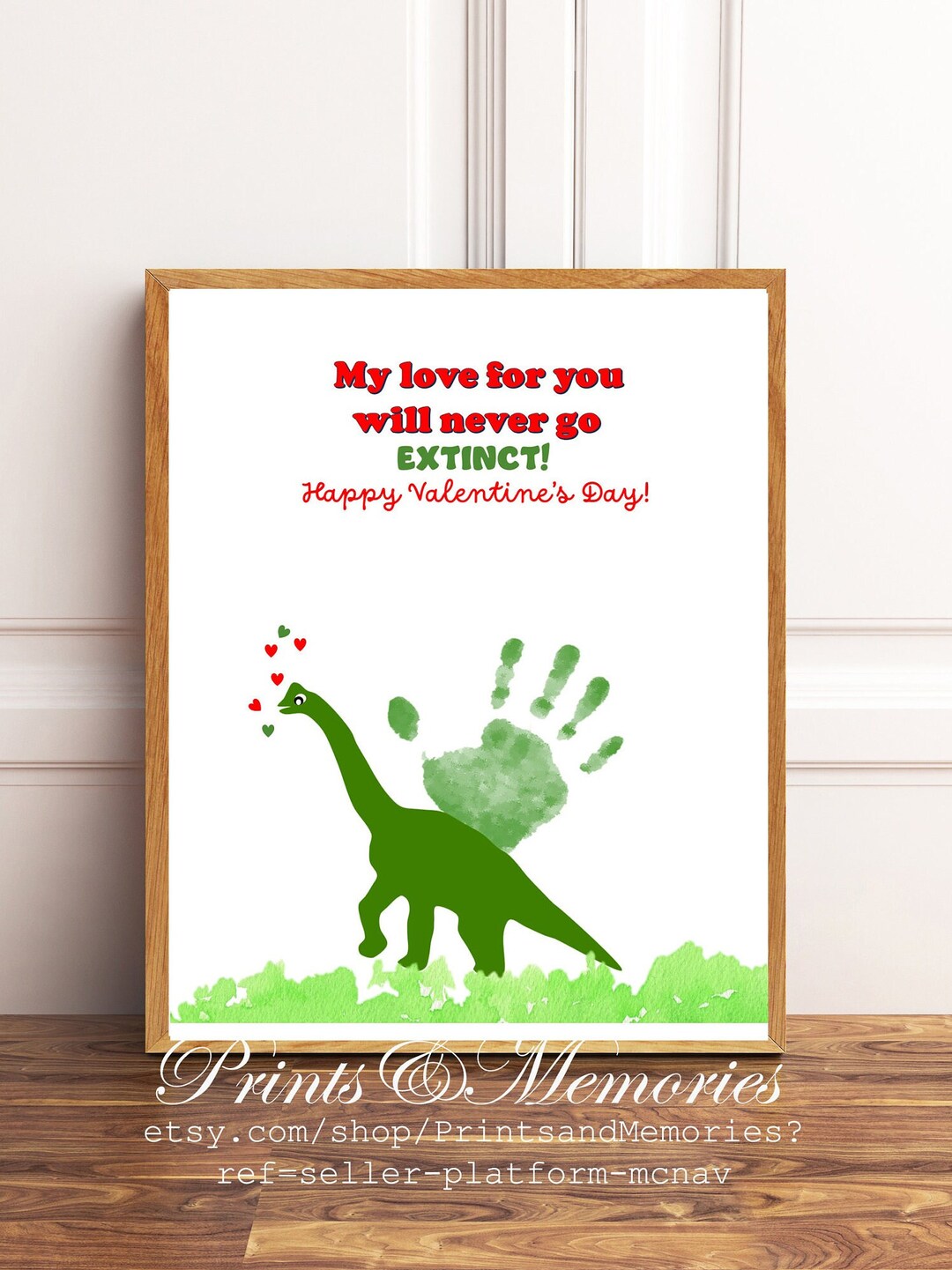 Valentines Handprint Art, My Love for You Will Never Go Extinct ...