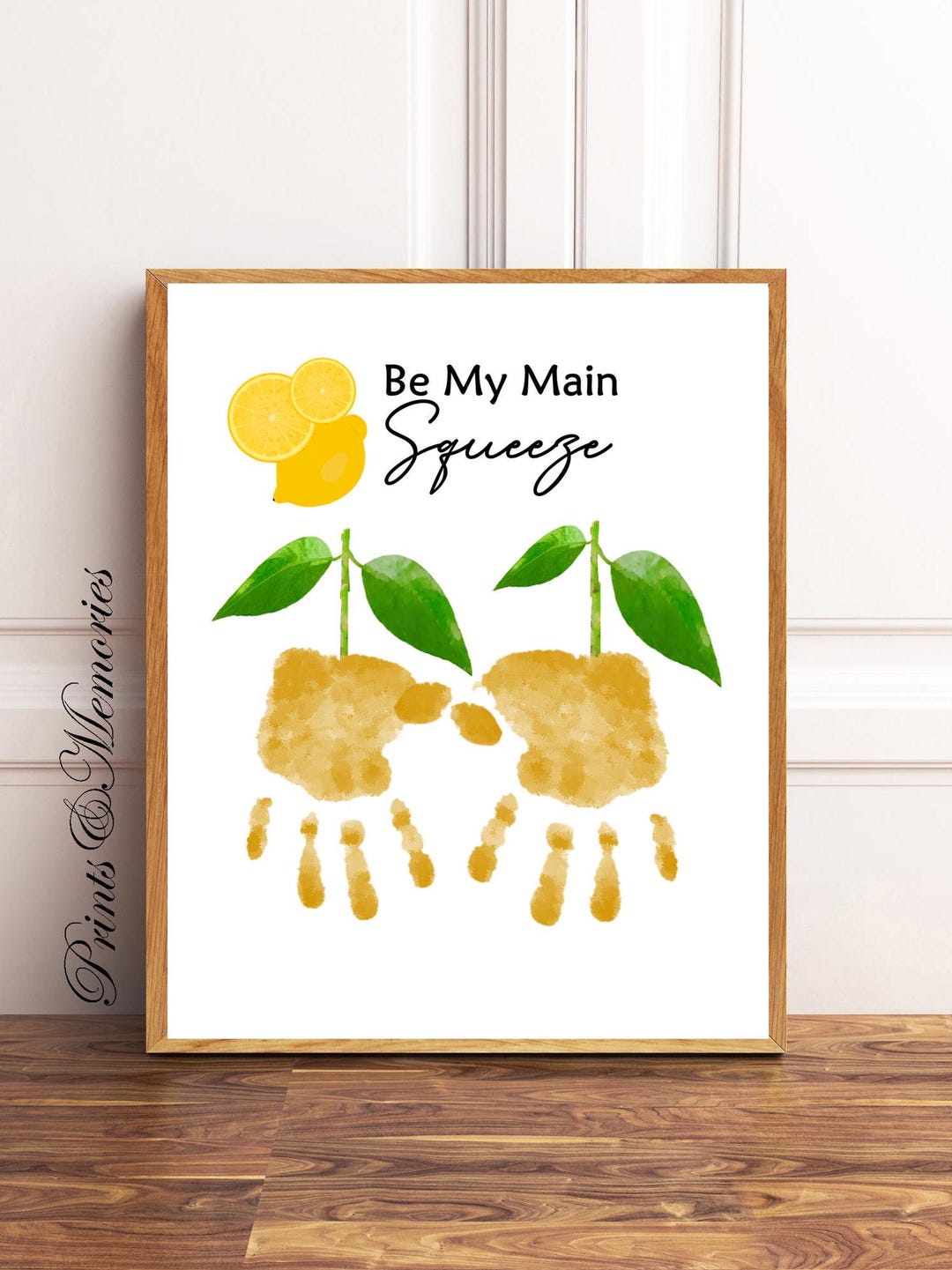 Lemon Handprint Art: Be My Main Squeeze Printable (digital Download) - Etsy