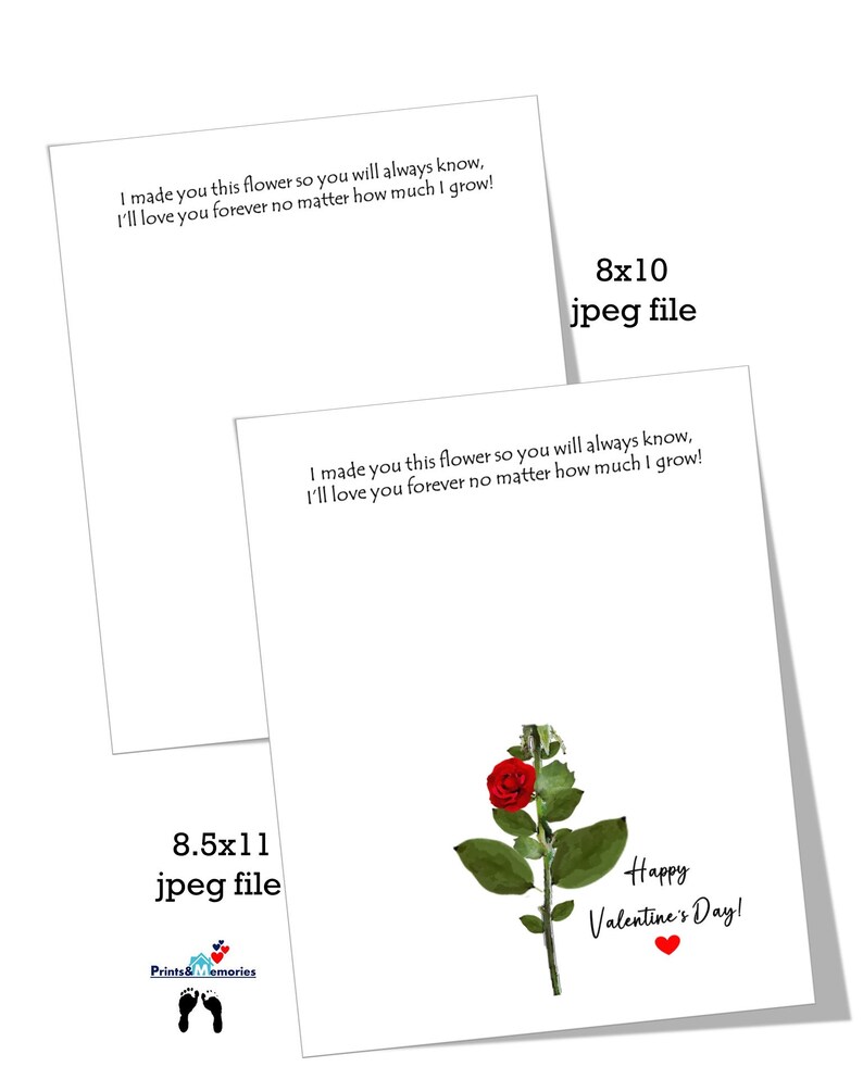 Valentines Handprint Poem Roses Handprint Valentine's - Etsy