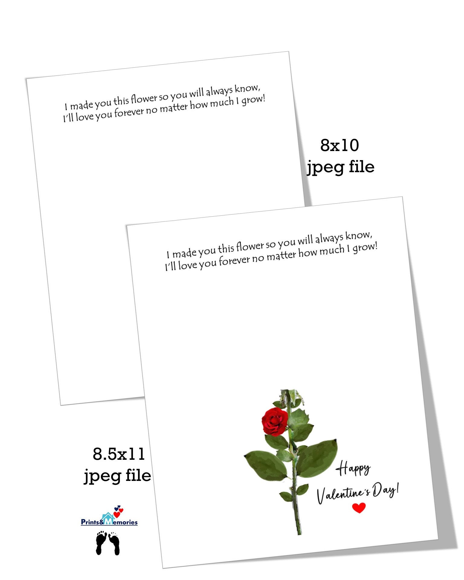 Valentines Handprint Poem Roses Handprint Valentine's - Etsy Australia