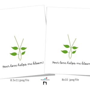 Your Love Helps Me/us Bloom, 2 Stems Flower Handprint, Child/sibling ...
