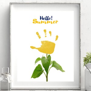 Handprint Art, Sunflower Craft for Kids, Baby, Toddler, Kids, Keepsake ...