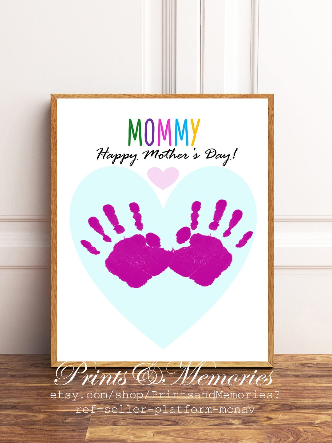 Mother's Day Gift for Mom, Handprint Art, Keepsake, Mother's Day Craft ...