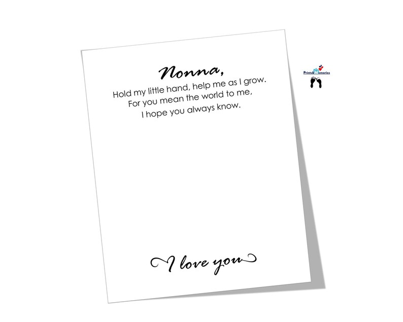 Nonna/nona Handprint Art, Mother's Day/birthday Gift, Nonna Handprint ...