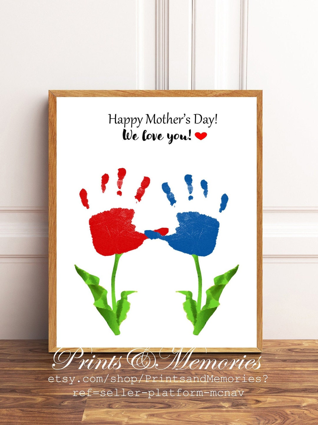 Manualidades del Día de la Madre para niños, arte de huellas de manos ...