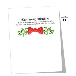 Everlasting Mistletoe Handprint Poem, Christmas Craft, Handprint Art ...