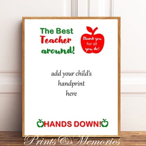 The Best Teacher Around Hands Down, Teacher Appreciation Gift, Best ...