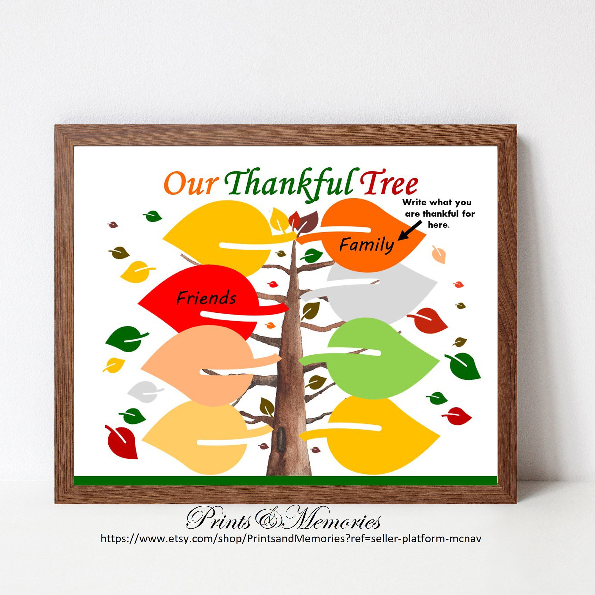 Our Thankful Tree Thanksgiving Craft for Family/kids Fun DIY - Etsy