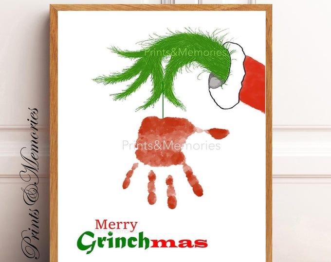 Elf Handprint Art, Santa's Little Helper, Cute Christmas Gift, Baby ...