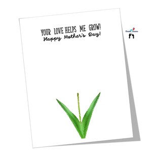 Your Love Helps Me Grow, Mother's Day Handprint Art, Flower Handprint ...