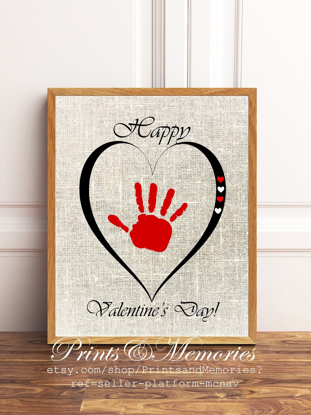 Valentine's Day Handprint Art, Gift for Valentines, Baby/toddler/kid ...