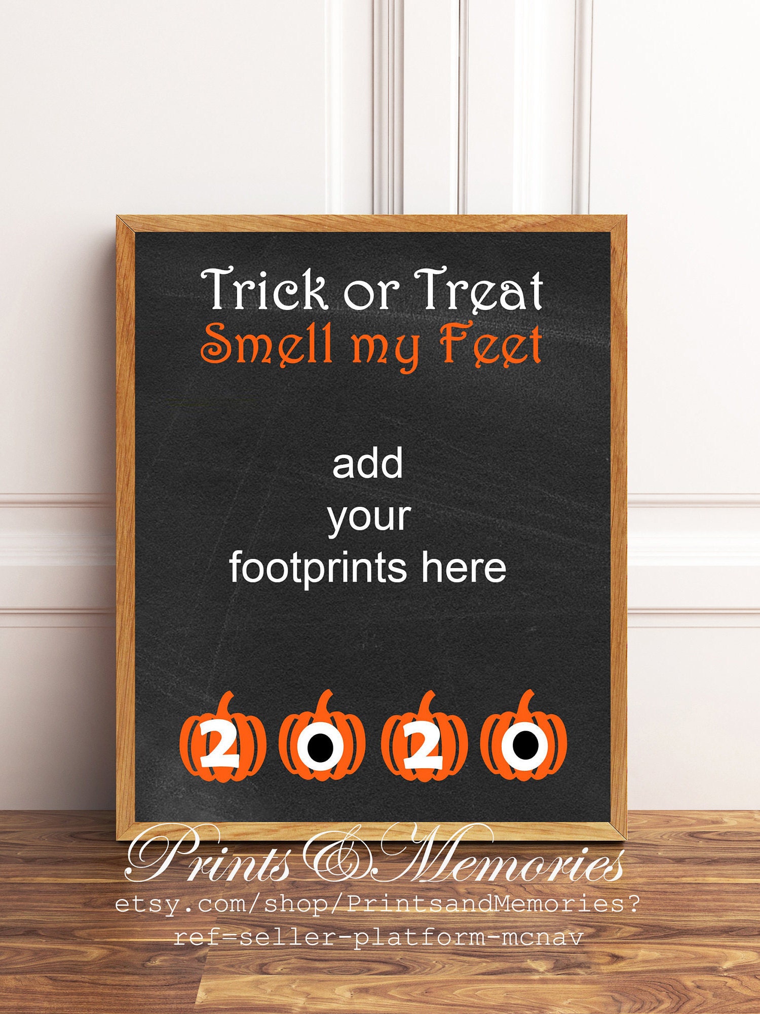 Digital File, Trick or Treat Smell My Feet Footprints, Halloween Craft ...