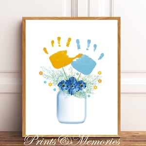 Flower Handprint Art, Handprint Keepsake, Mother's Day/birthday Gift ...